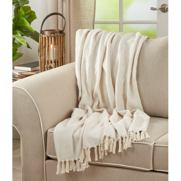 Saro Sevan 100% Cotton Throw & Reviews | Wayfair